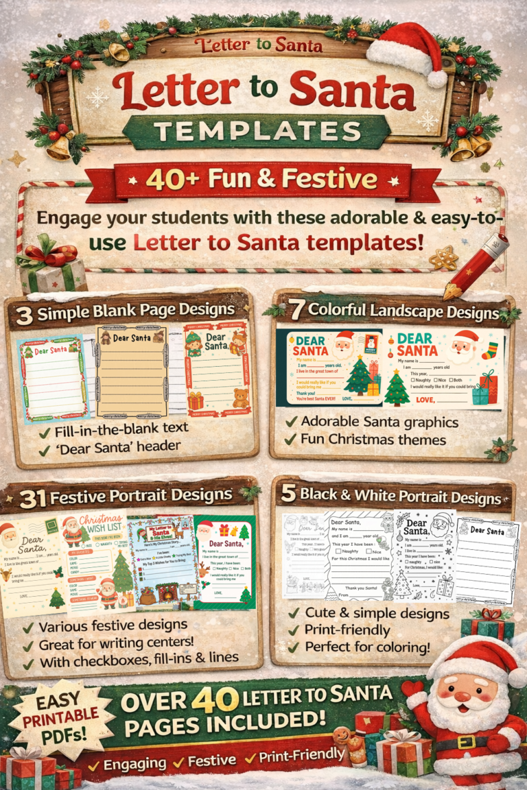 🎁 The Ultimate Letter to Santa Templates Bundle 56% Off!